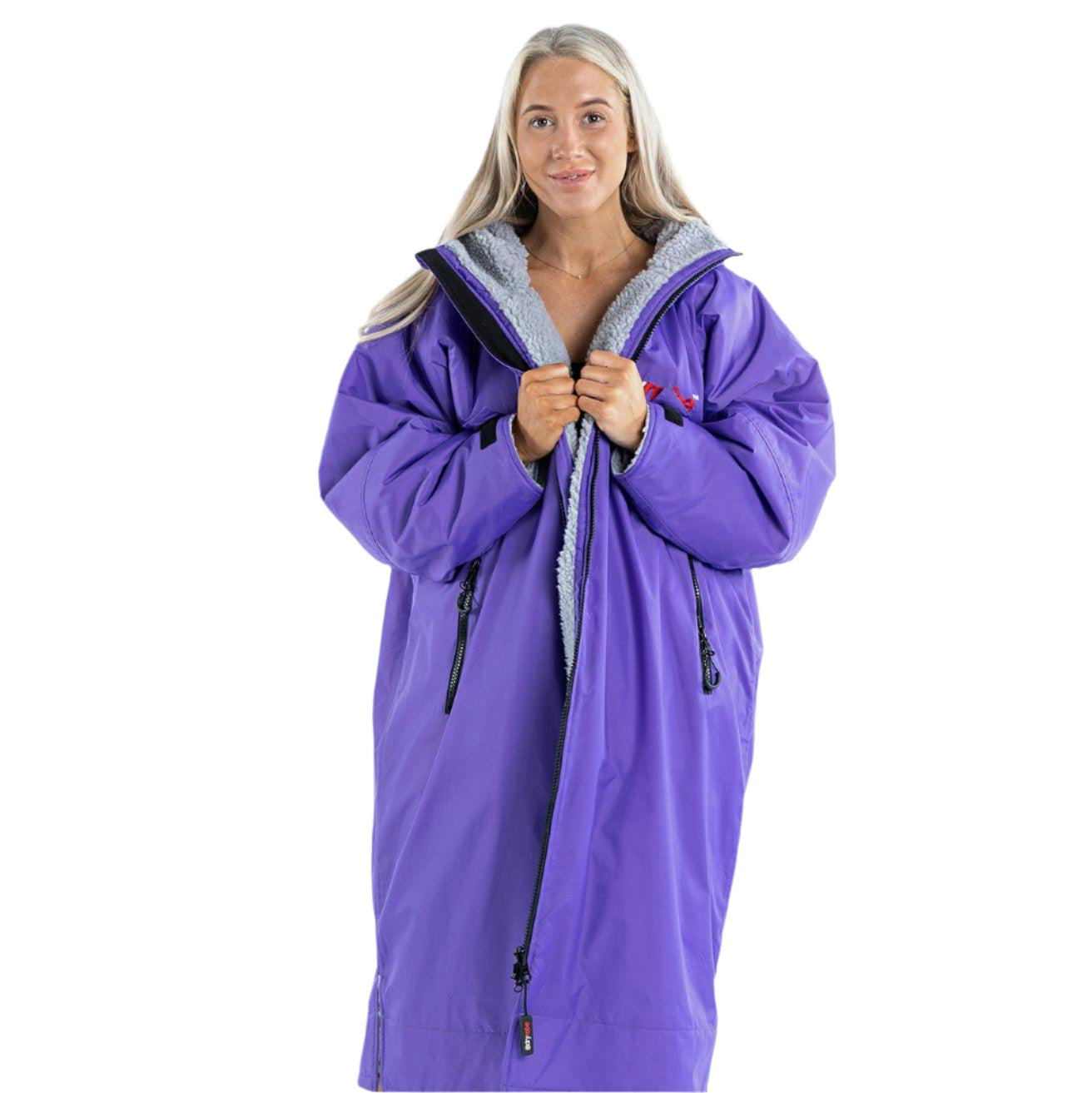DRYROBE Advance Long Sleeve Coat - Purple/Grey