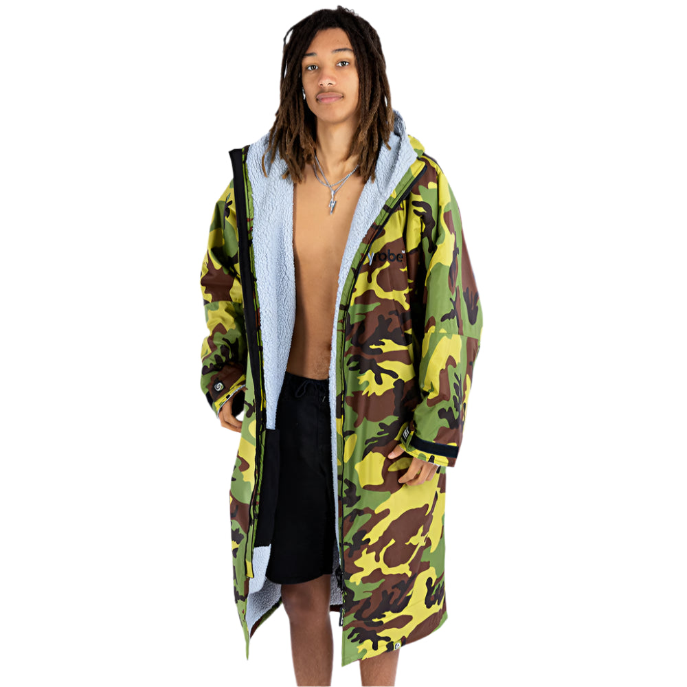 DRYROBE Advance Long Sleeve Coat - Camo/Grey